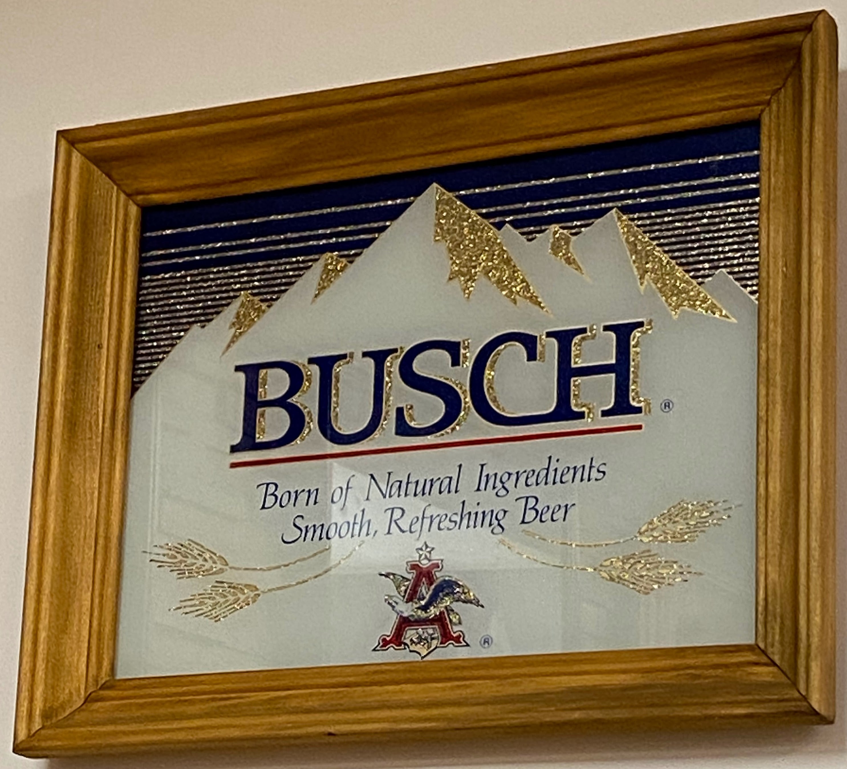 Vintage Busch Beer Mirror Picture – Advertising & Signs | LA Vintage